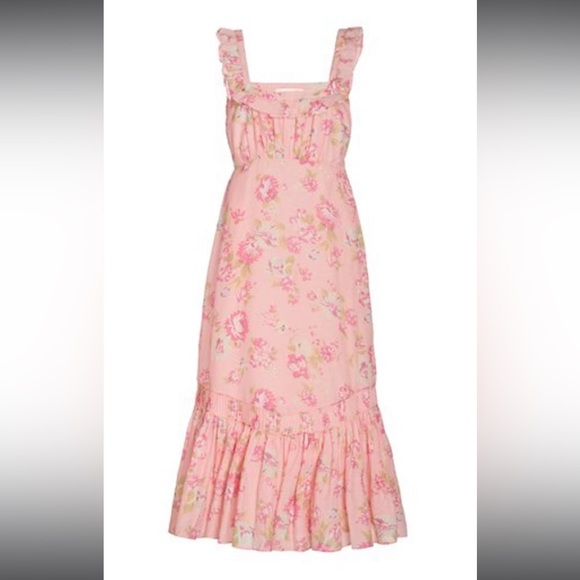 LoveShackFancy | Dresses | Loveshackfancy Weslan Cotton Silk Long Dress ...